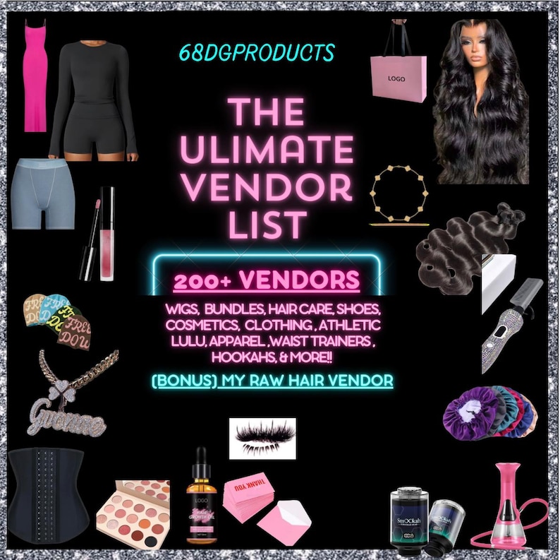 200+ Vendor List | Hair, Lashes, Clothing, Cosmetics & More - Etsy