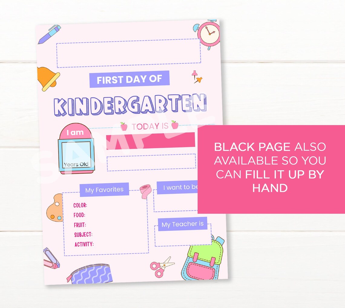 Editable First Day of School Sign, Personalized School Sign, Printable ...