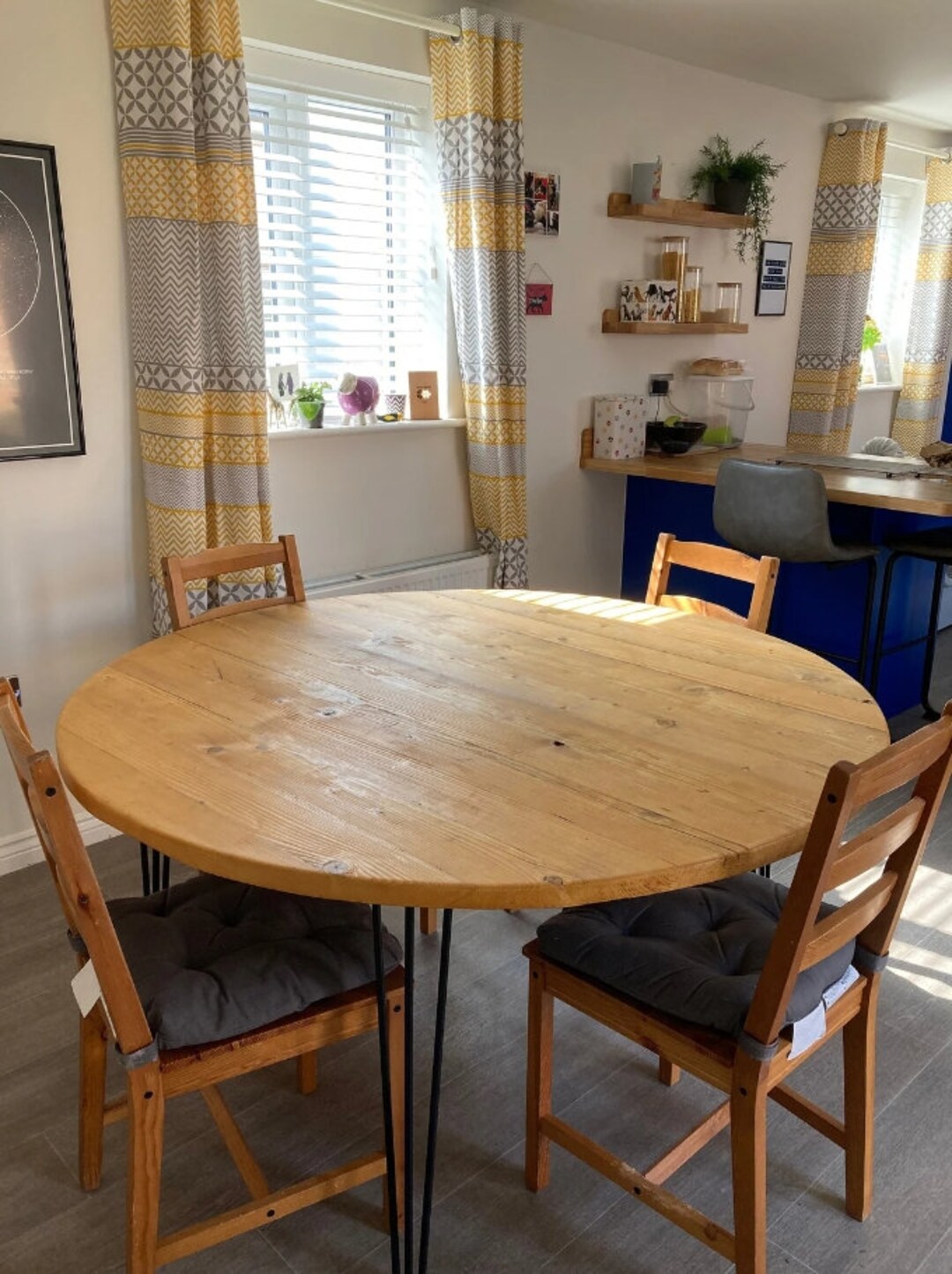 Round Dining Table, Round Table, Dining Table, Rustic Table, Handmade ...