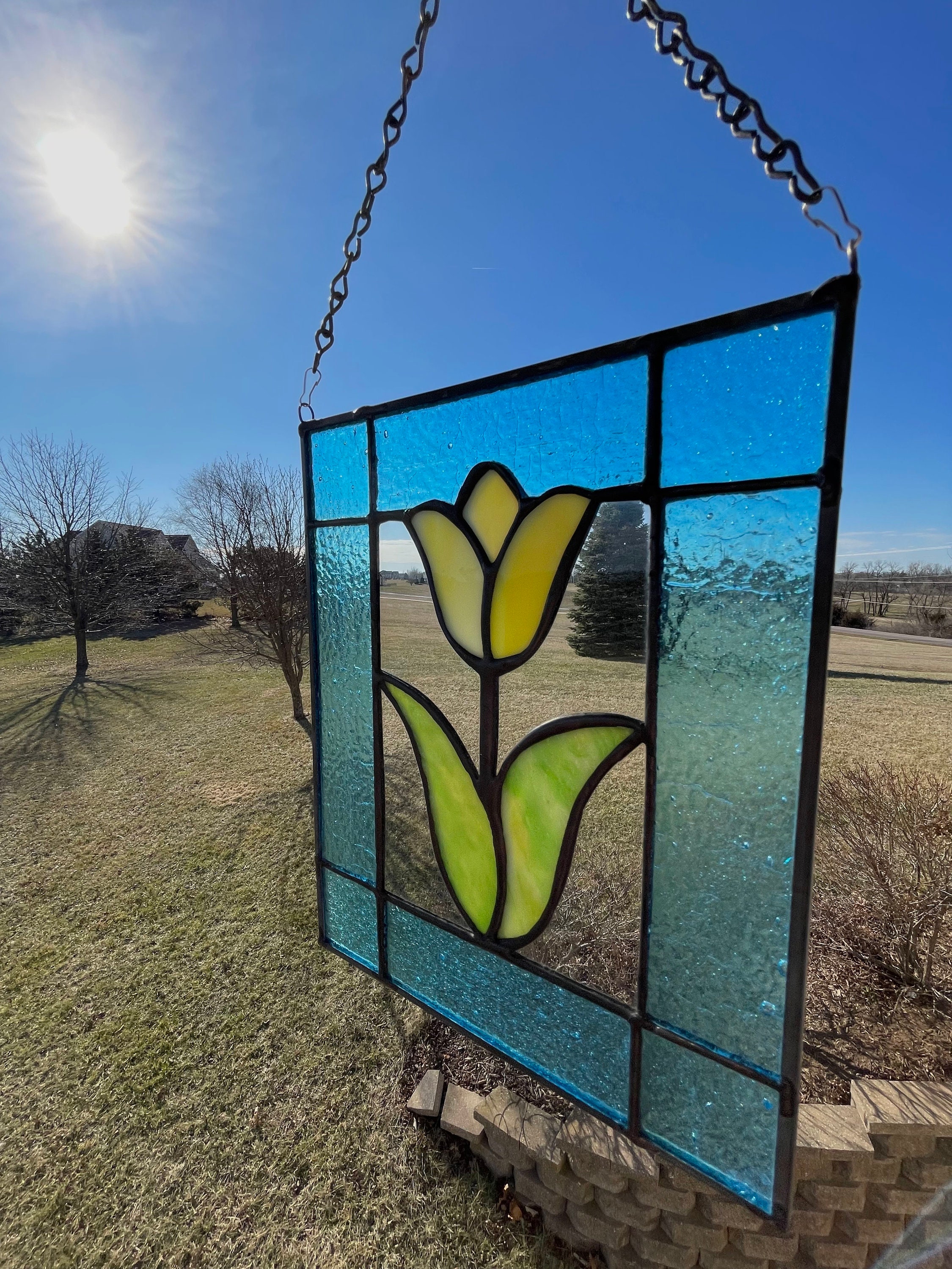 Yellow Tulip Stained Glass Yellow Tulip Stained Glass Tulip Stained ...