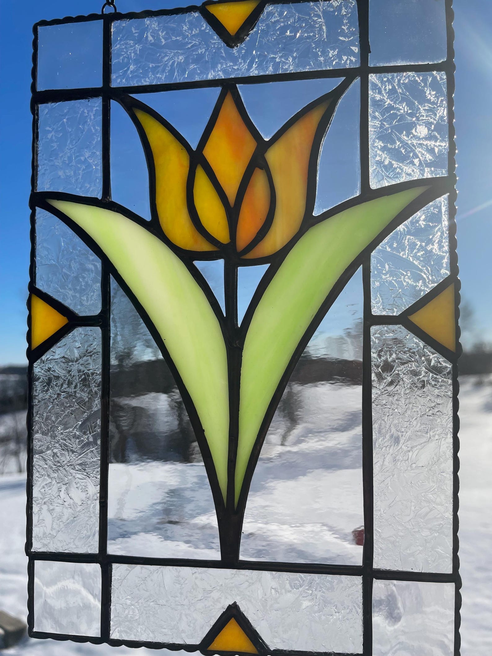 Yellow Tulip Stained Glass Yellow Tulip Stained Glass Tulip Stained ...
