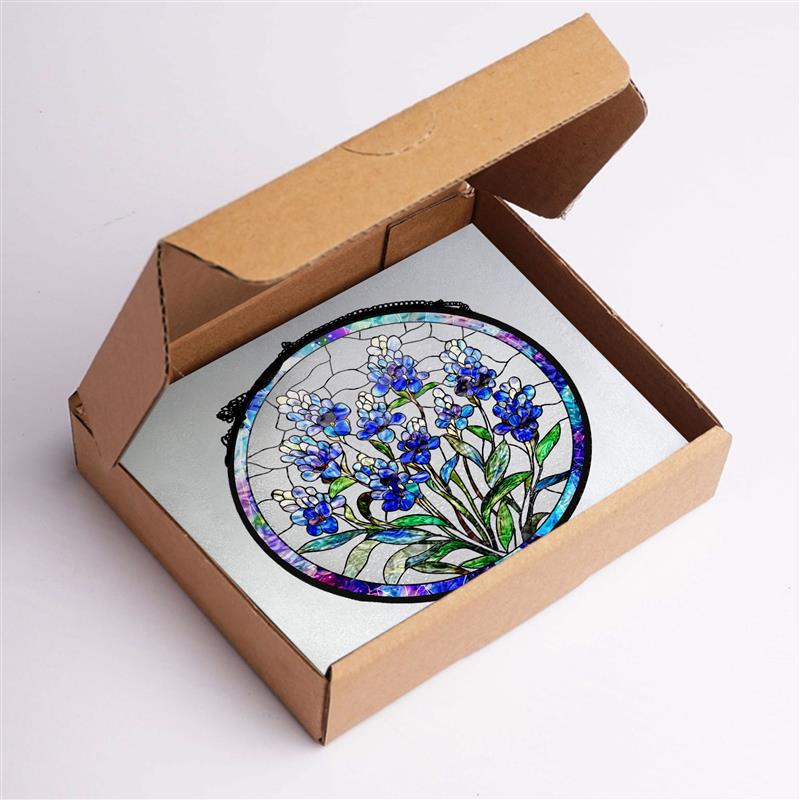 Texas Bluebonnet Suncatcher, Stained Glass Window Hanging Suncatcher ...