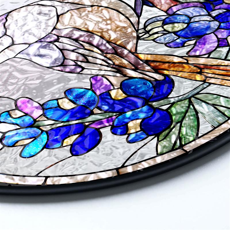 Texas Glass Suncatcher With Mockingbird and Bluebonnet, Stained Glass ...