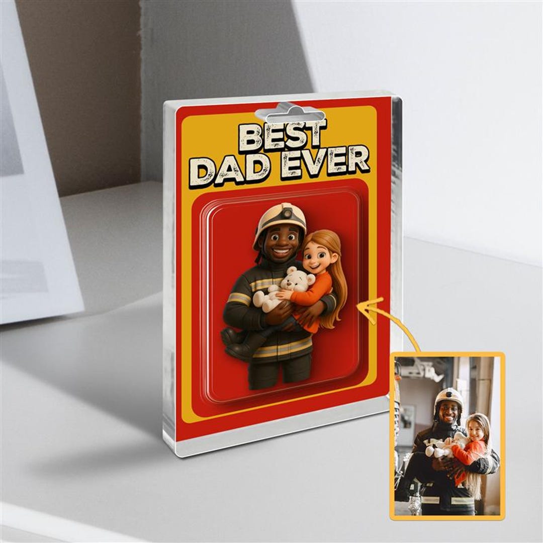 Custom Photo Action Figure Acrylic Block, Father's Day Gift - Etsy