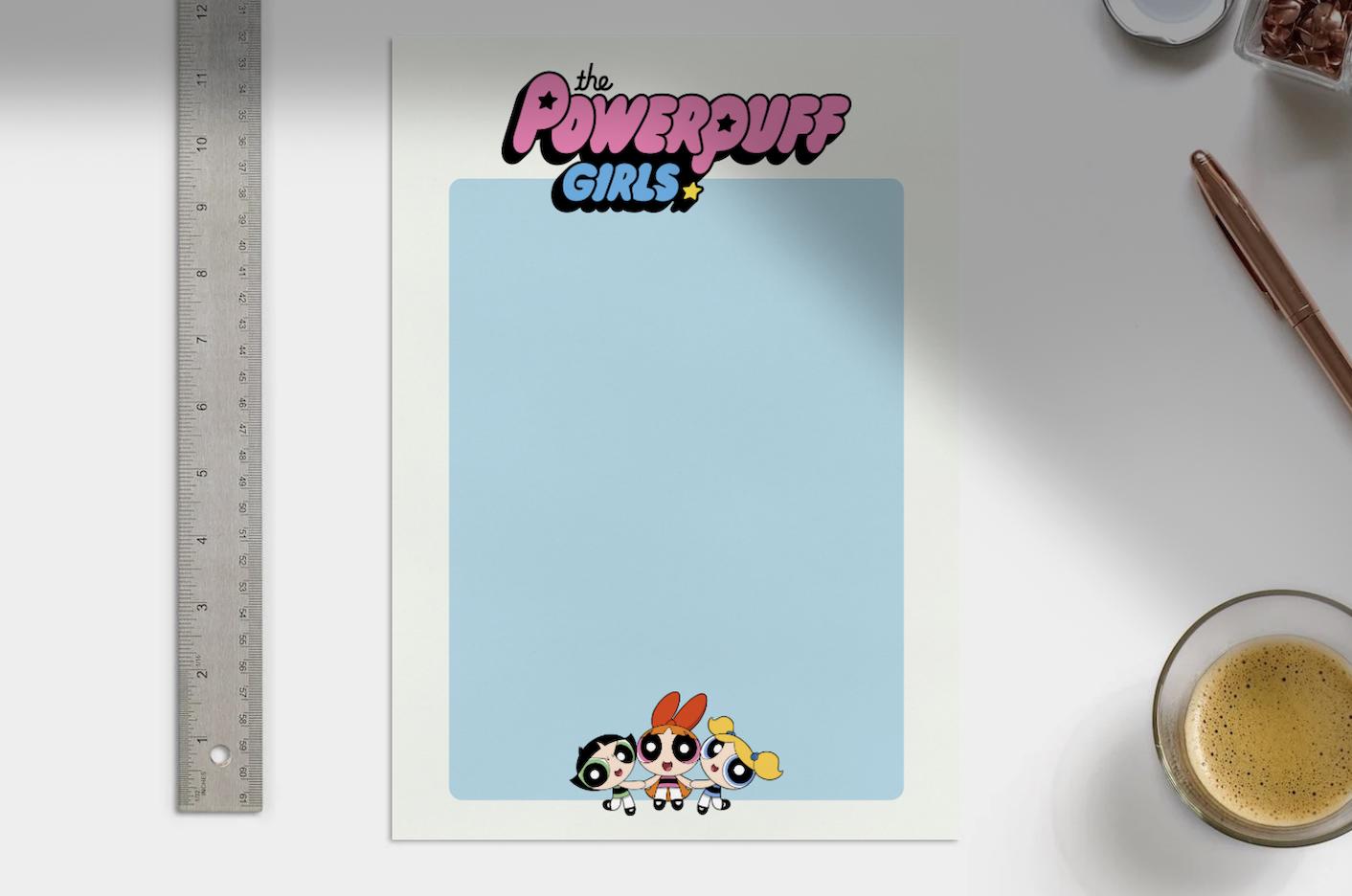 Powerpuff Girls Stationery Printable Notepad Letter Writing Instant ...