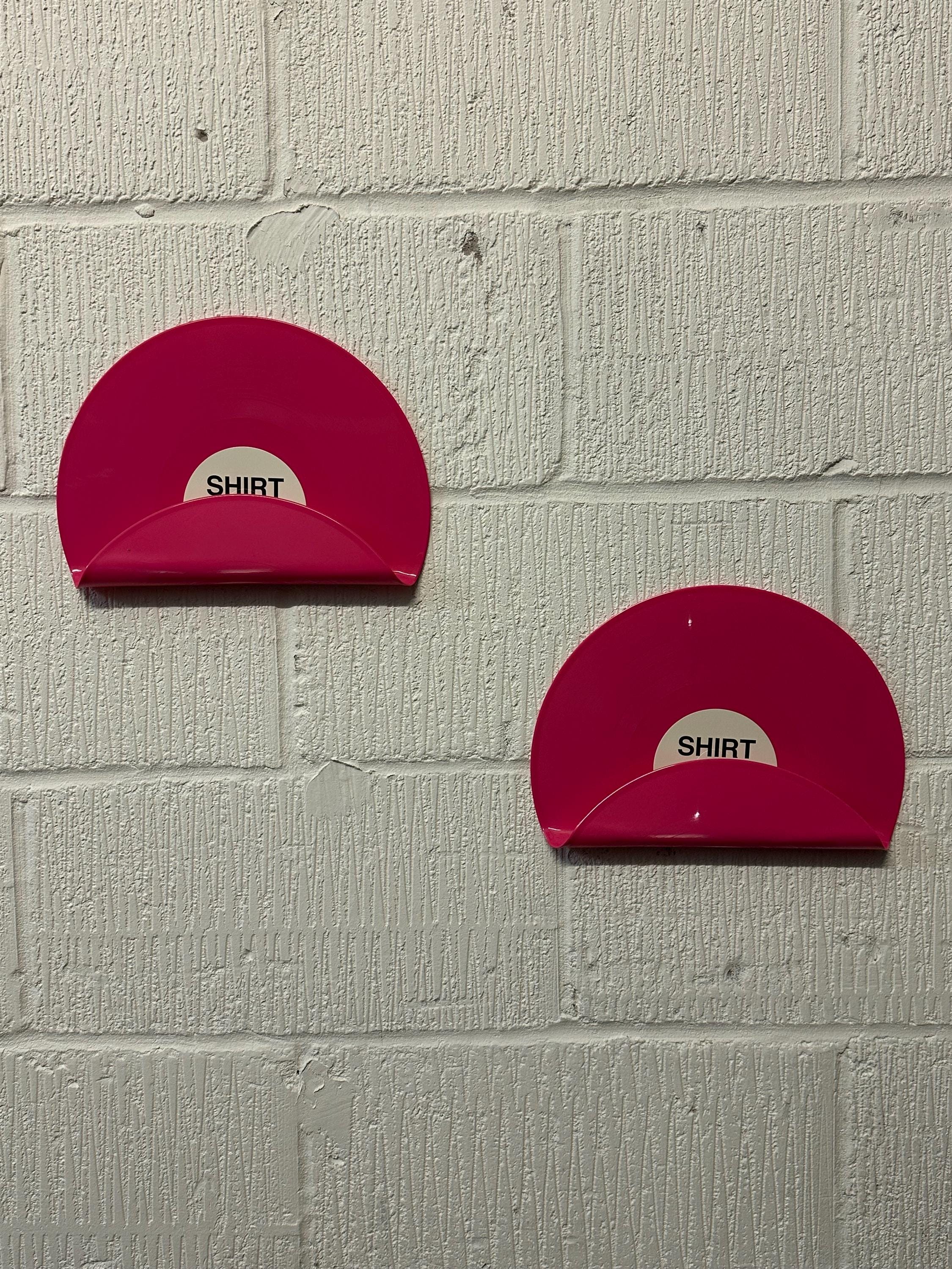 Upcycled Vinyl Record Shelf: Handmade Hot Pink Display - Etsy