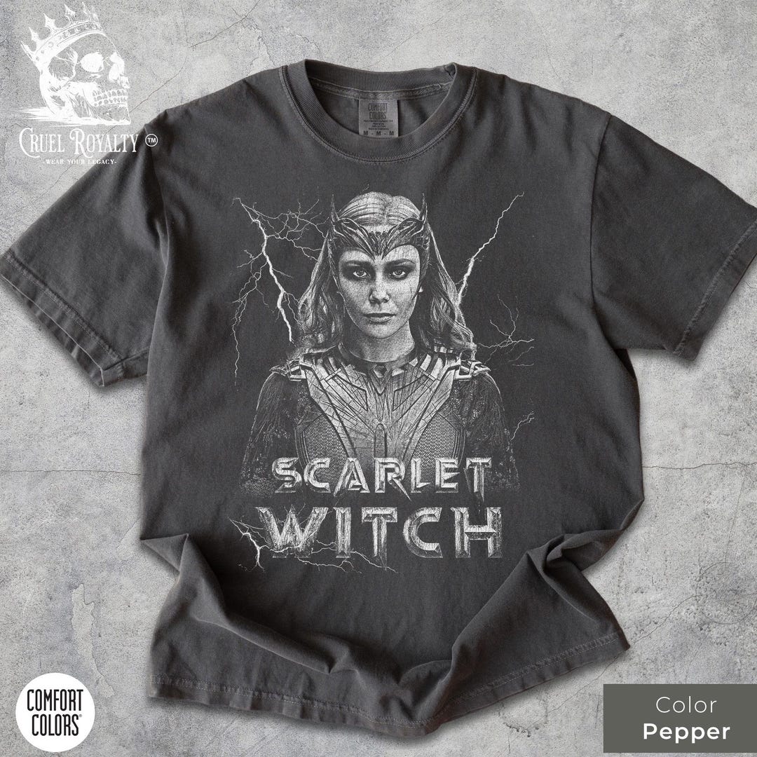 Scarlet Witch Shirt, Wanda Maximoff Marvel Tee, Vintage Chaos Magic Top ...