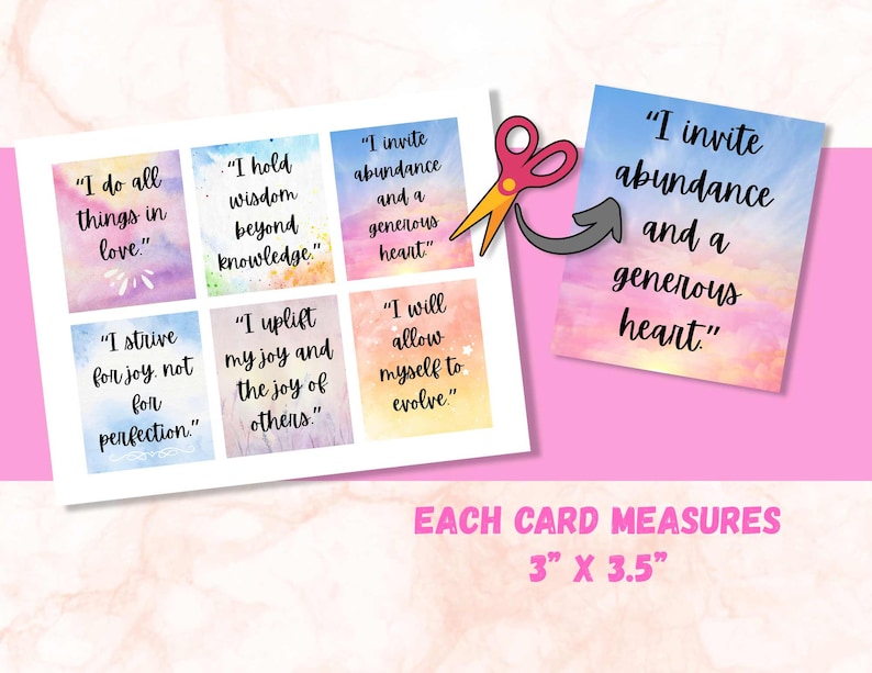 60 Printable Affirmation Cards for Women: Daily Motivation, Positivity, and Manifestation, Daily ...