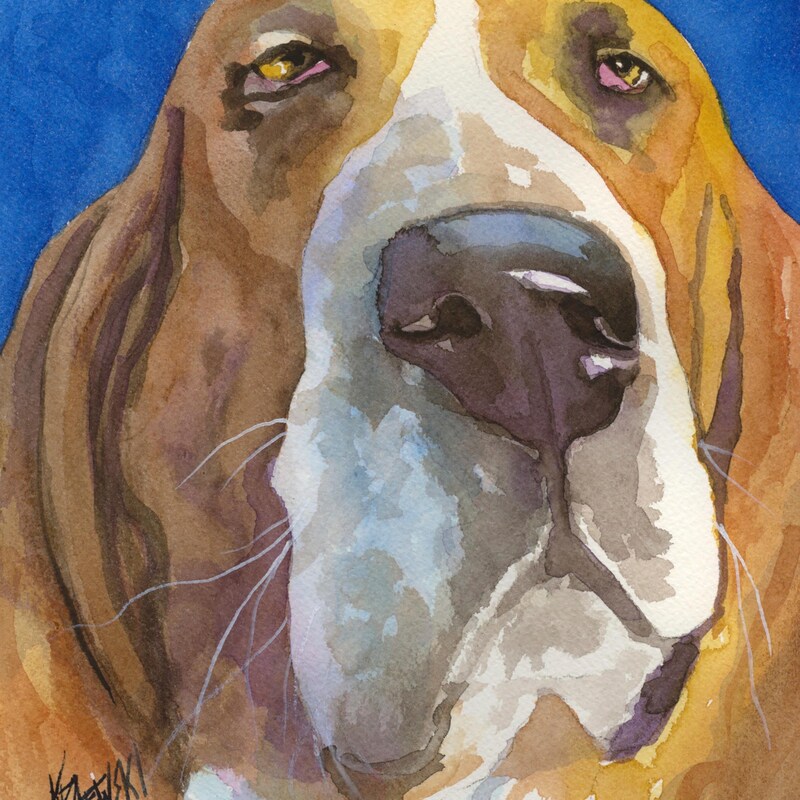 Basset Hound Print - Etsy