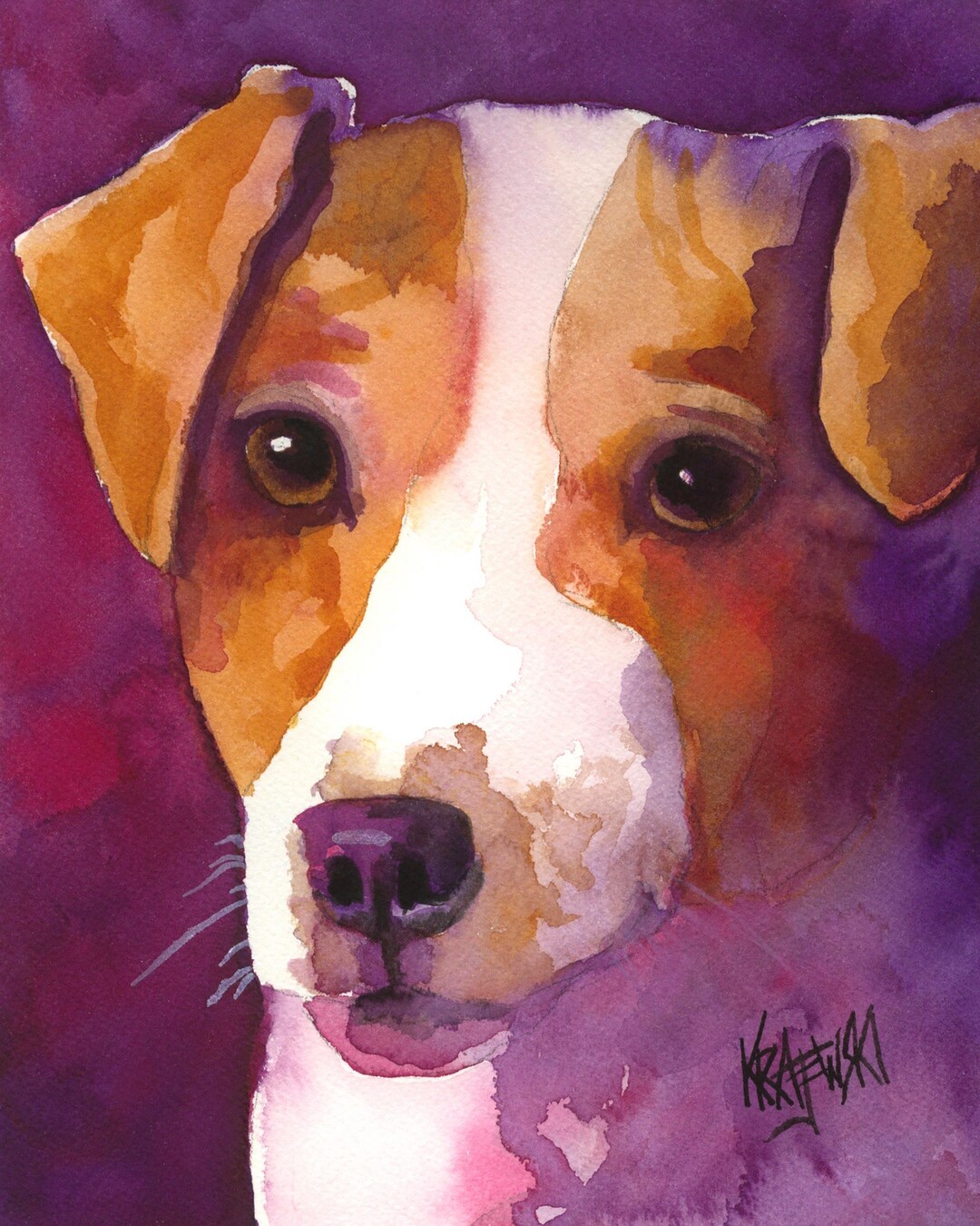 High Resolution Jack Russell Terrier Print of Original Fine Art ...