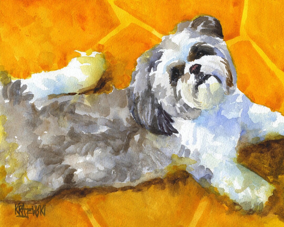 Shih Tzu High Resolution Print of Original Fine Art Watercolor by Ron ...