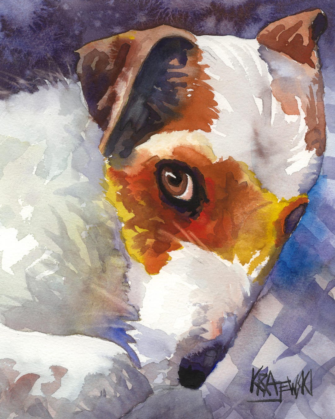 Jack Russell Terrier High Resolution Print of Original Fine Art ...