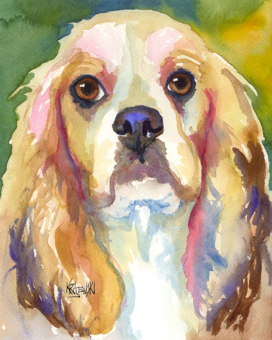 Cocker Spaniel High Resolution Print of Original Fine Art Watercolor by ...