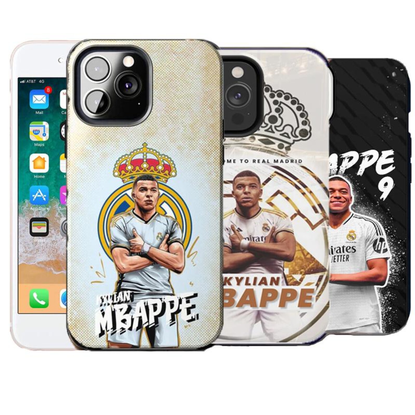Kylian Mbappe Football Phone Case - France & Real Madrid - for iPhone ...