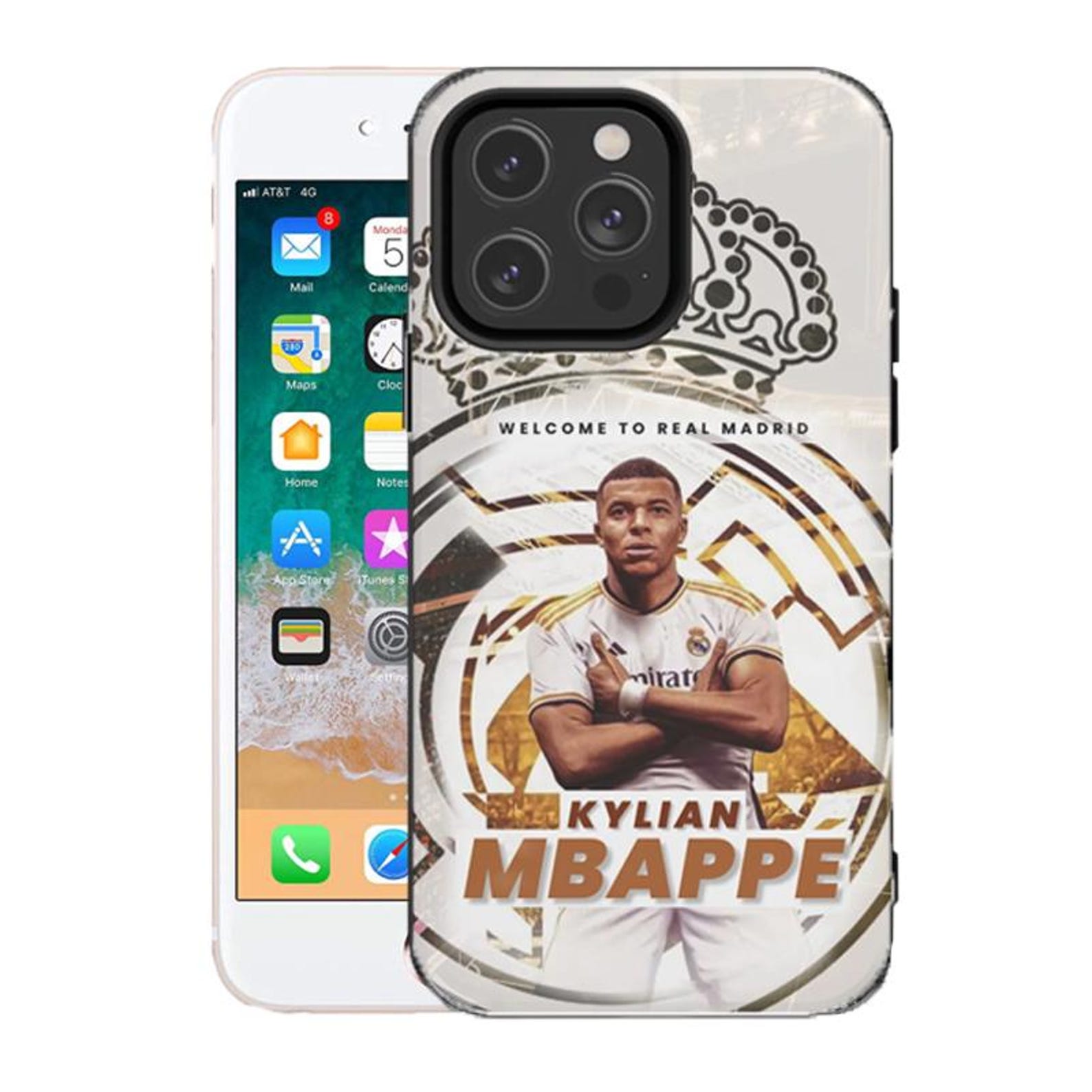 Kylian Mbappe Football Phone Case - France & Real Madrid - for iPhone ...
