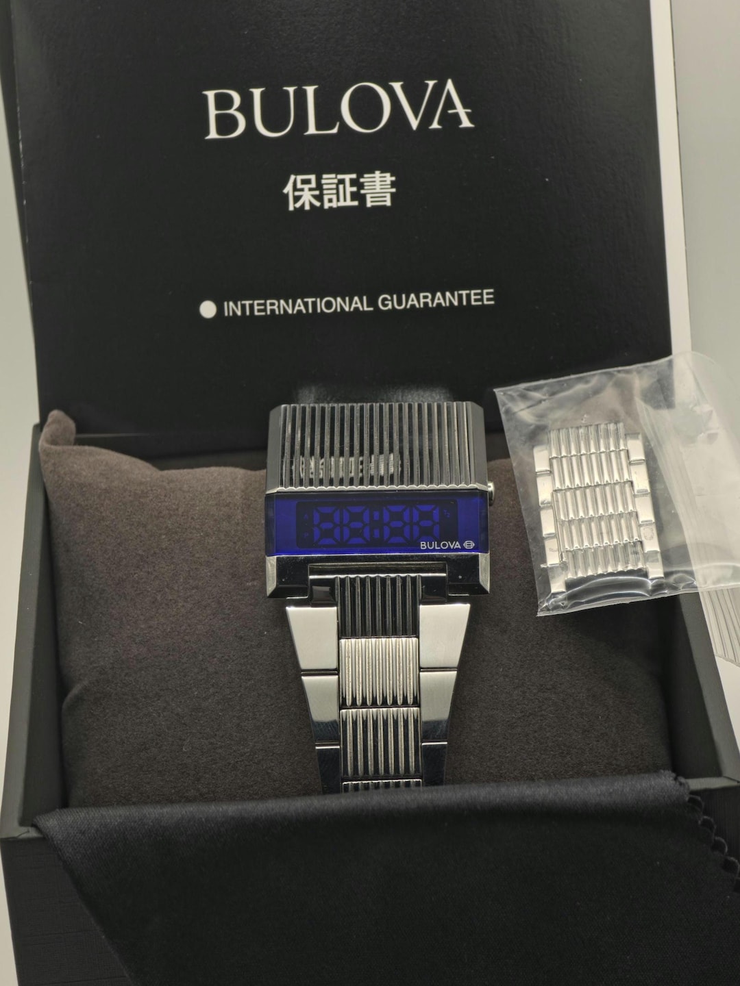 Bulova Computron Men’s Digital Watch Stainless Steel LED Display - 108 ...