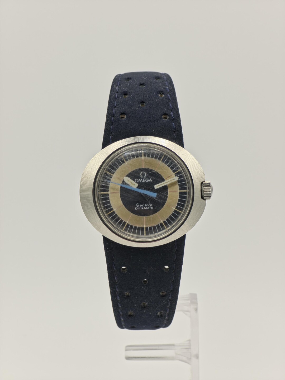 Vintage Omega Genève Dynamic Watch | 1970s Space-age Blue Dial - Etsy