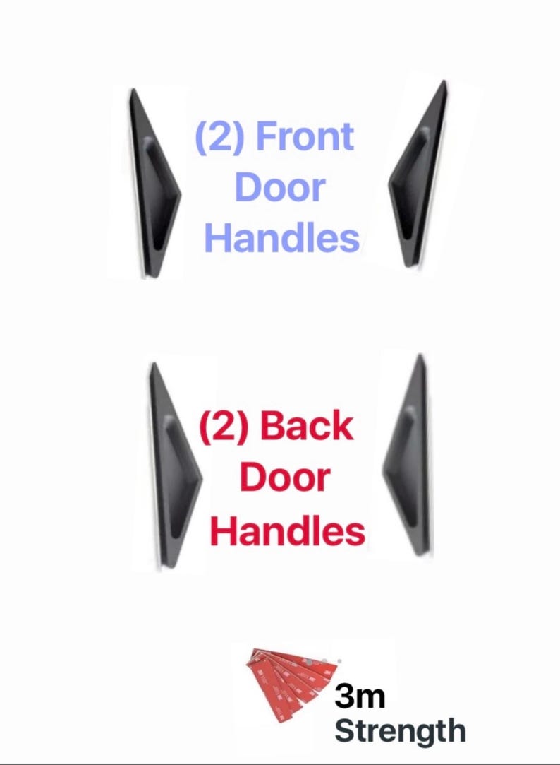 Fingerprint Resistant Tesla Cybertruck Door Handles (4pcs) Made in USA ...