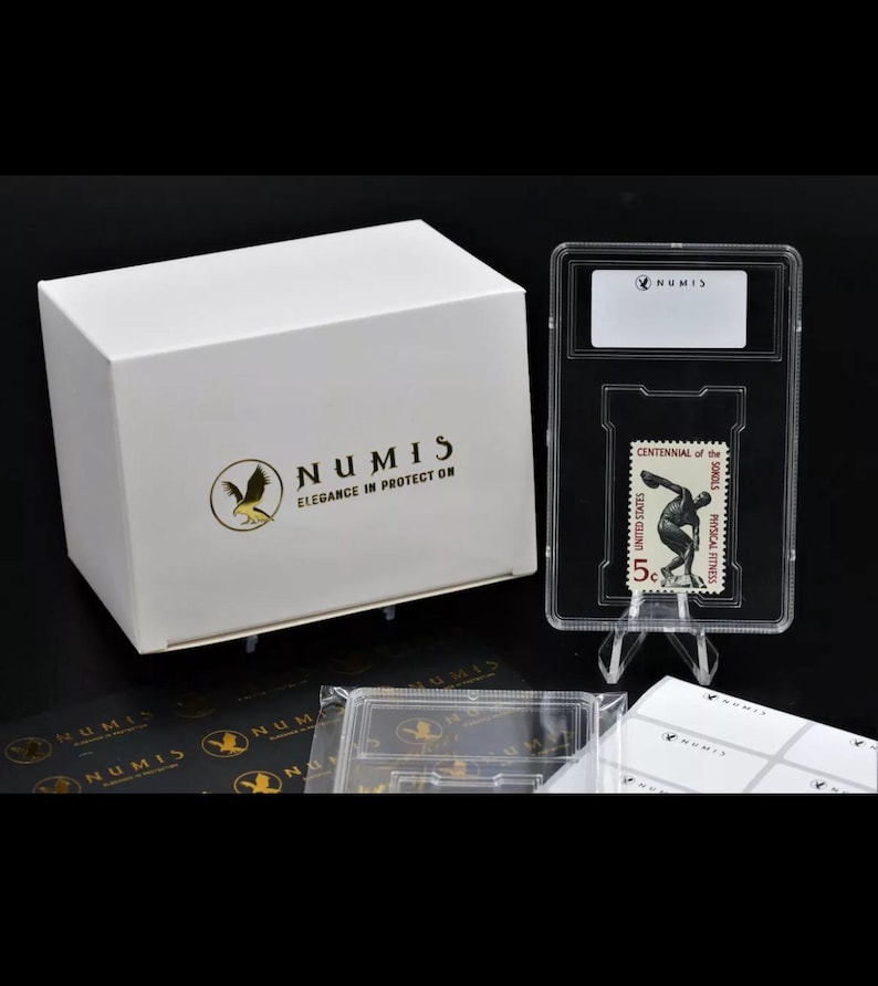Individual 40 X30 Mm Stamp Slab Kit With Stand and Stickers. - Etsy