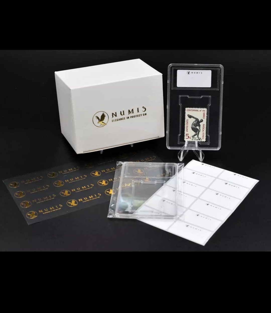 NUMIS® 10 Pack 40 X30 Mm Stamp Slabs Kit With Stands, Stickers and ...