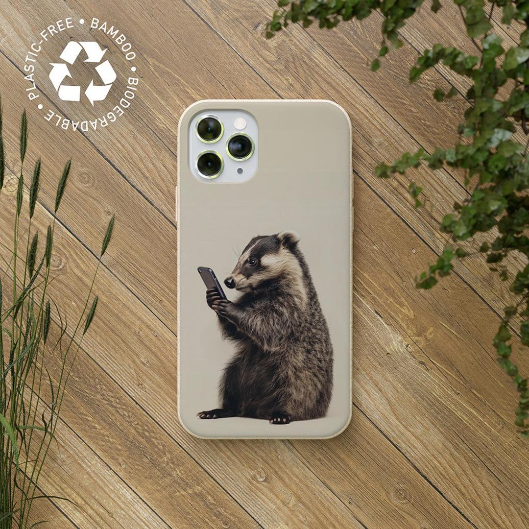 Eco-friendly Badger Phone Case, Biodegradable, Plastic-free, Made From ...