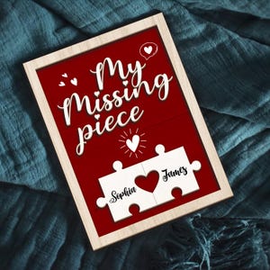 Puzzle Piece Sign, Missing Piece Sign Custom Valentines Day Sign Gift ...