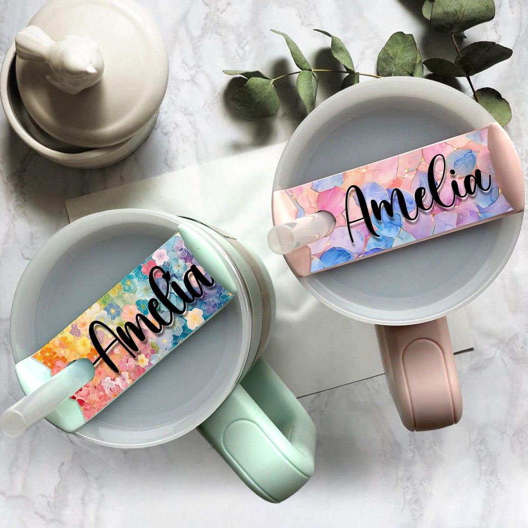 Stanley Name Plate Tumbler Tag Personalized, Enchanted Confetti Tumbler ...