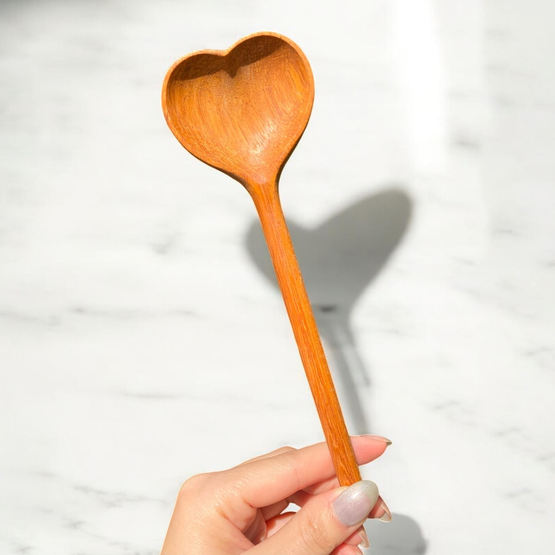 Heart Spoon Handmade Kitchen Utensil Set Wooden Spoon and Spatula ...