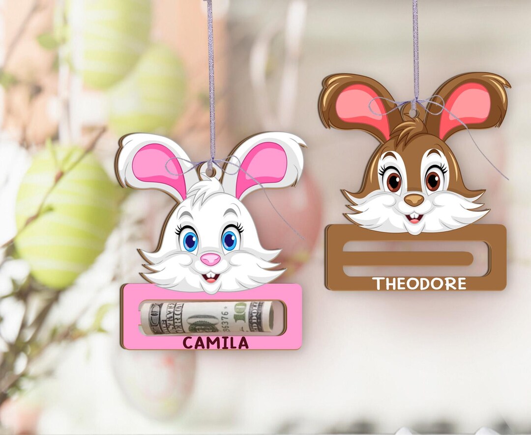 Custom Easter Bunny Money Holder, Easter Bunny Money Gift Holder ...