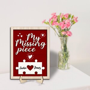 Puzzle Piece Sign, Missing Piece Sign Custom Valentines Day Sign Gift ...