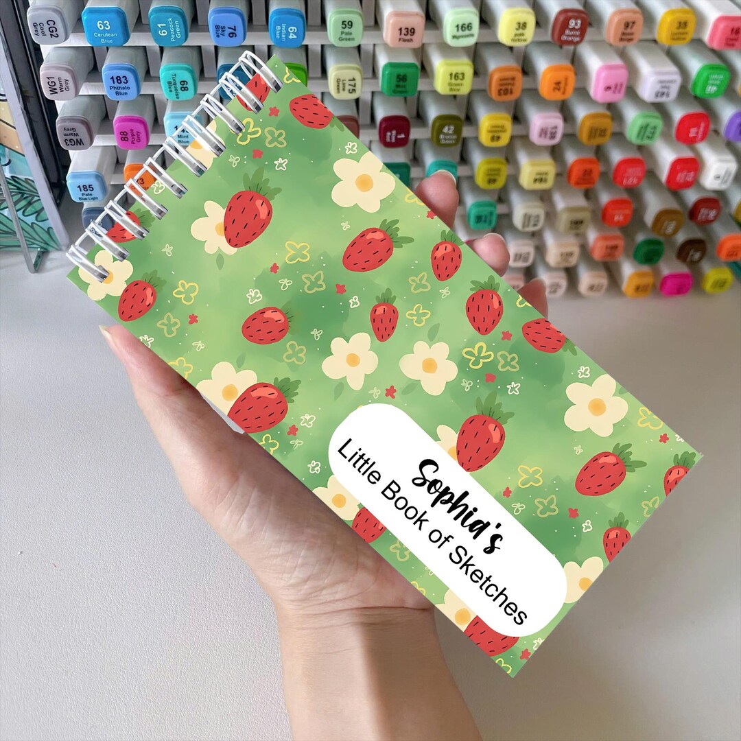 Personalized Mini Sketchbook for Kids – Custom Name Drawing Notebook ...