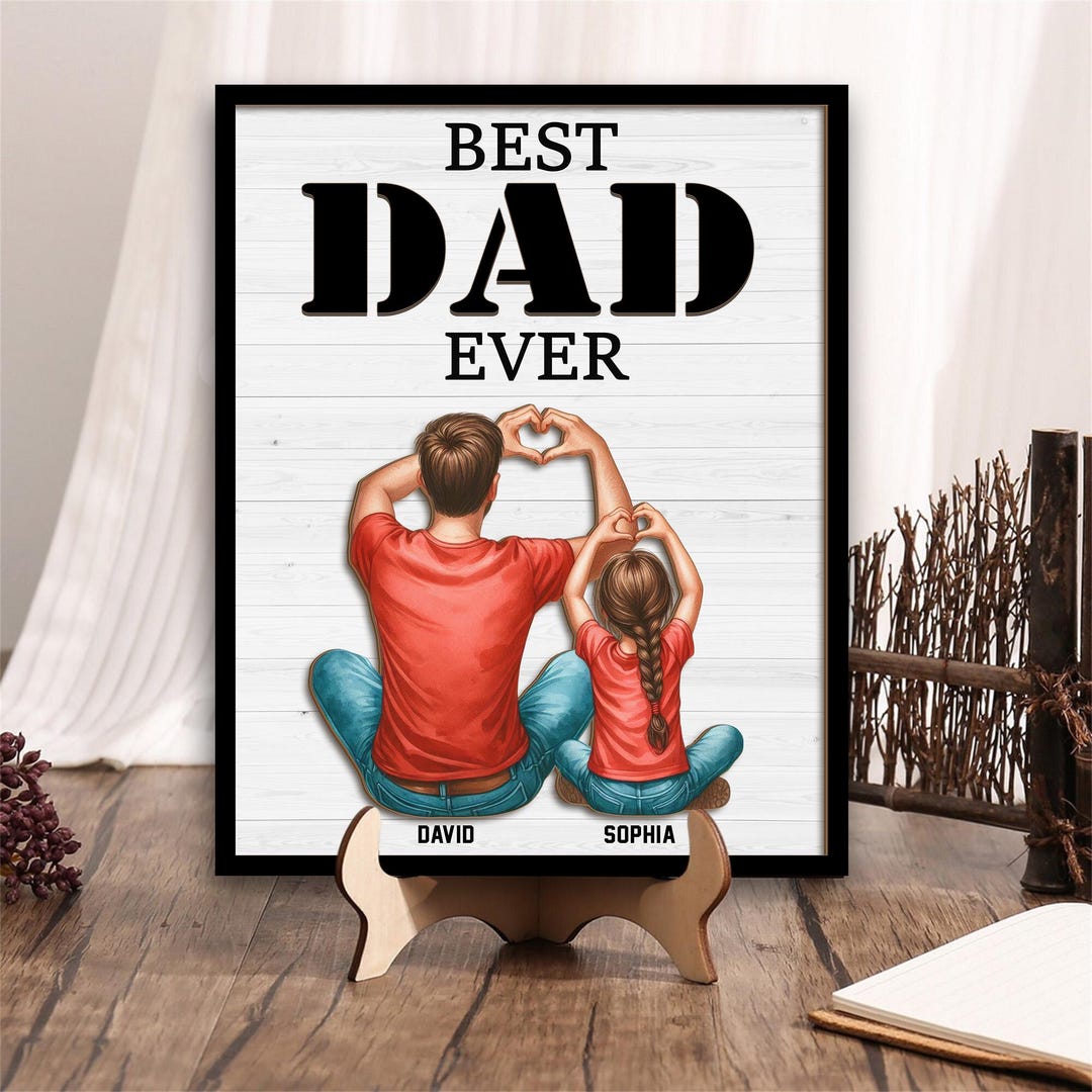 Father's Day Gifts From Kids, Best Dad Ever Wooden Sign, Dad Sign, Dad ...