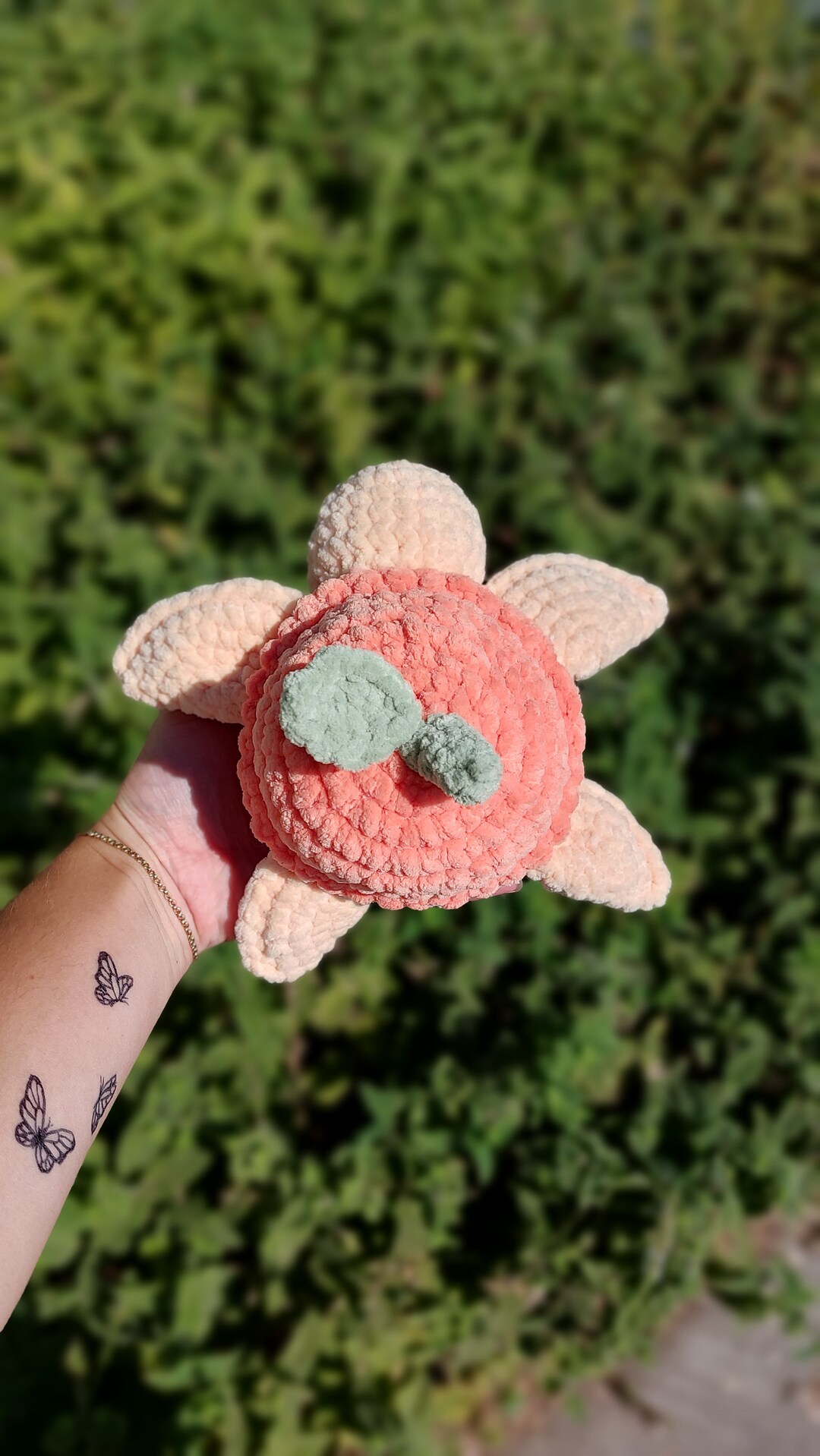 Crochet Peach Turtle - Etsy