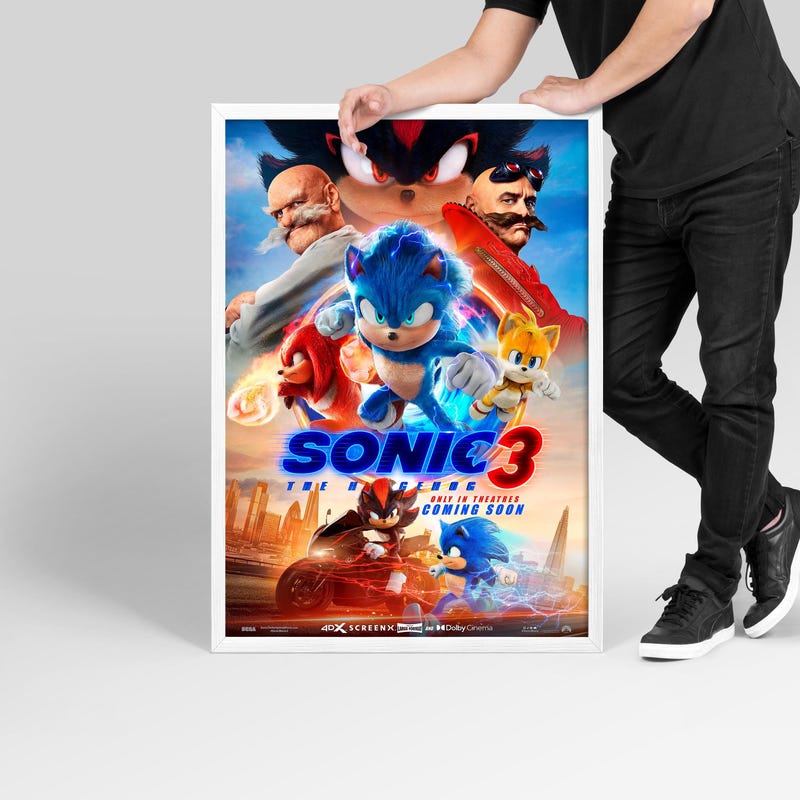 Sonic 3 Movie Poster - Etsy UK