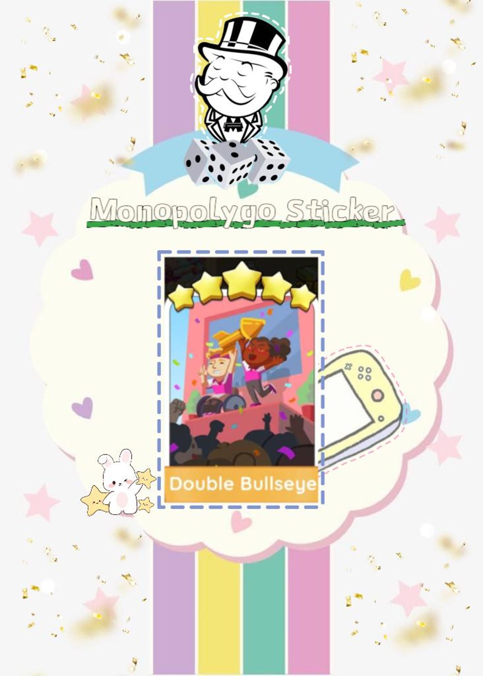 Monopoly Go 5 Star Stickerdouble Bullseye - Etsy