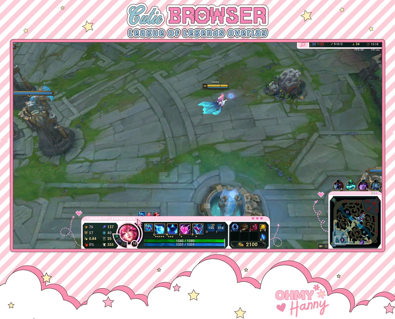 Pink Cutie Browser League of Legends Overlay Pink League of Legends ...
