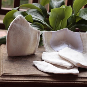 5 Pieces in One Pack Mask With Filter Pocket Masks 100% Cotton Three ...