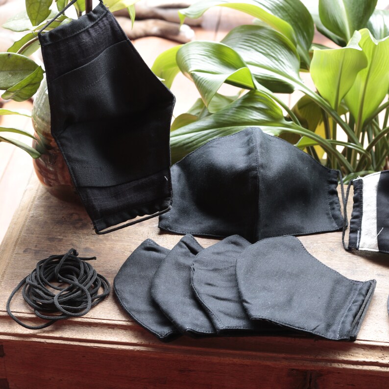 5 Pieces in One Pack Mask With Filter Pocket Masks 100% Cotton - Etsy