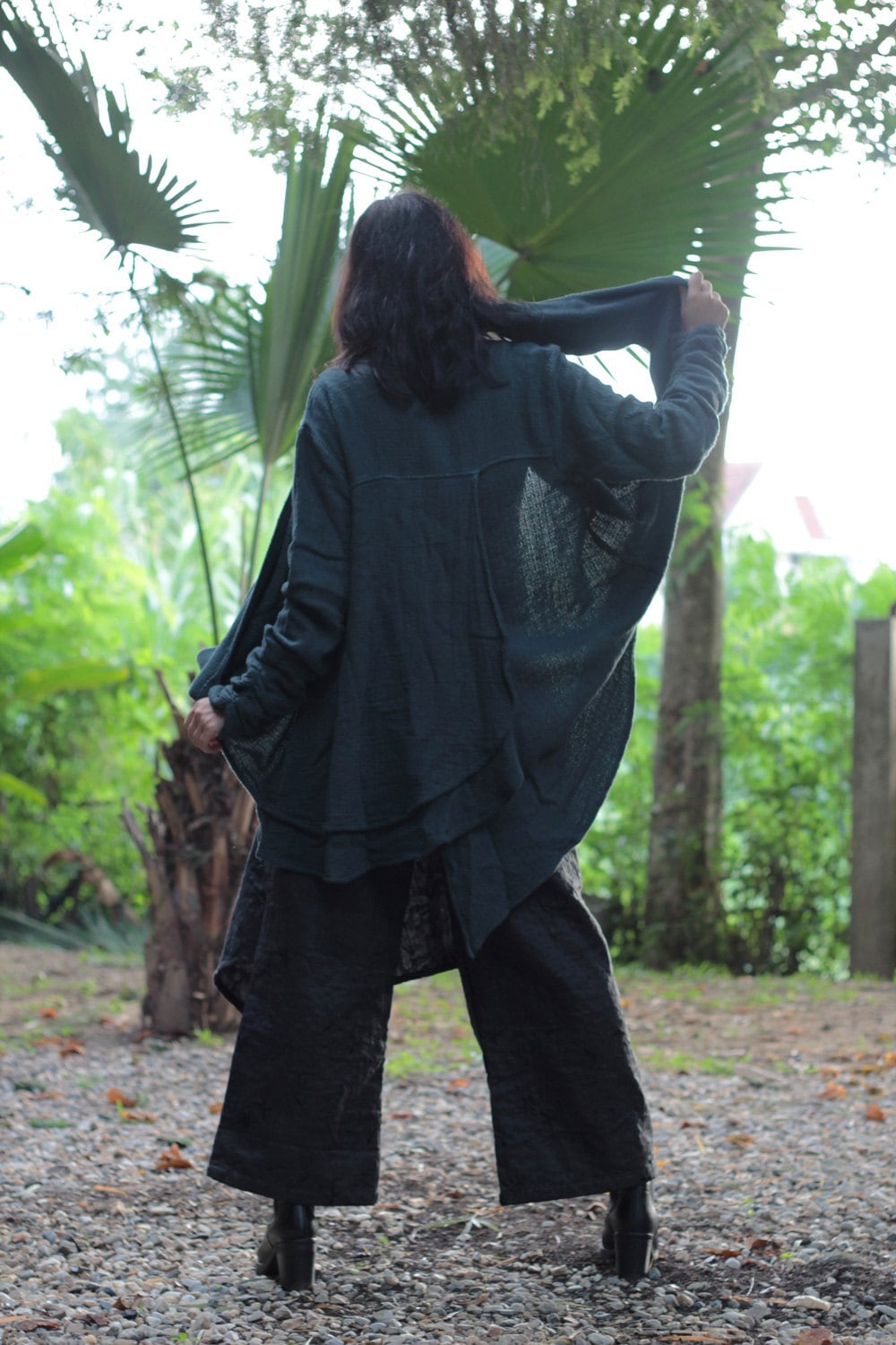 Jacket/Love loop... Thick cotton for winter / versatile | Etsy