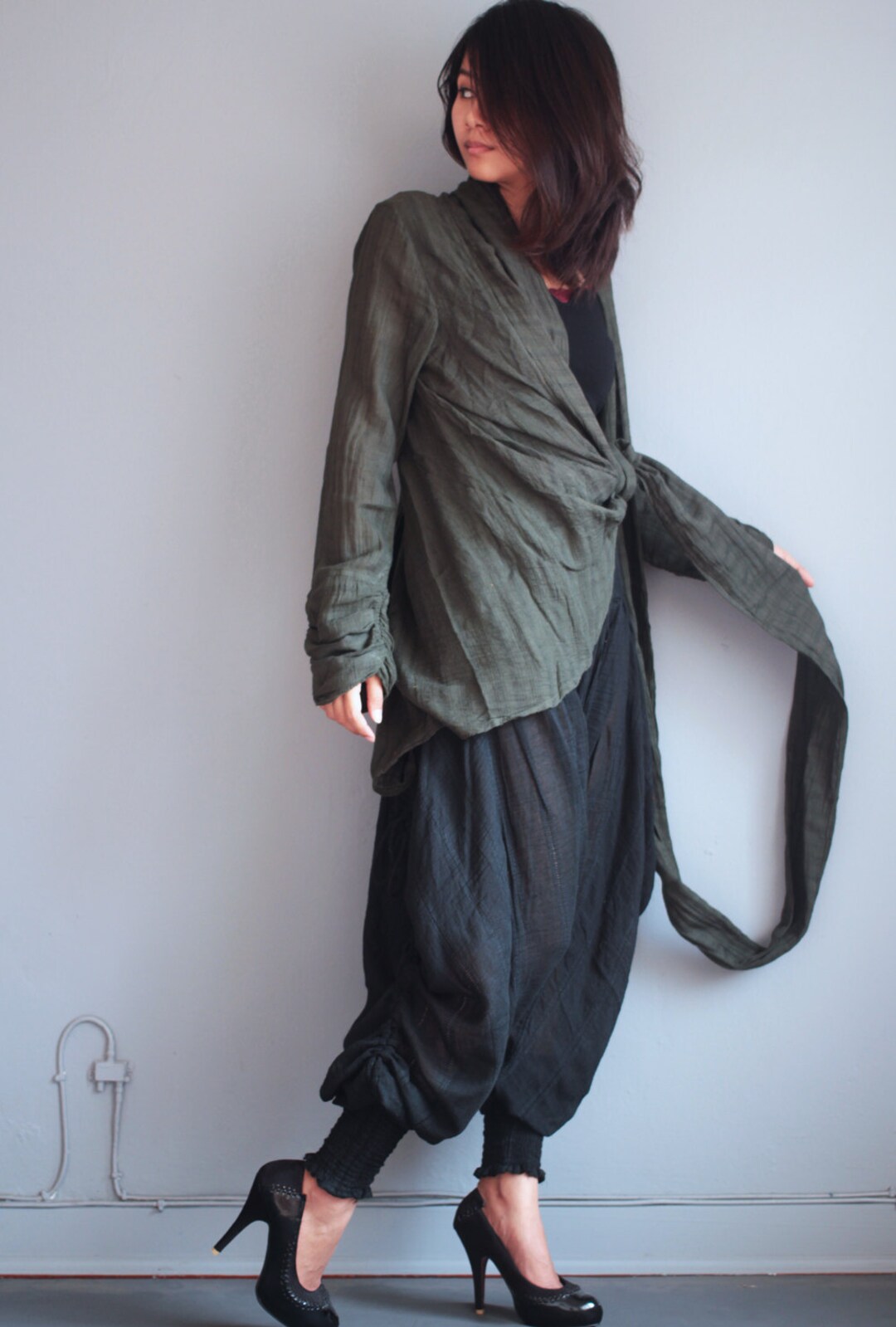 Cardigan/jacket Blouse ...one Size Fit (M-L ) 1449 Floral Cardigan ...