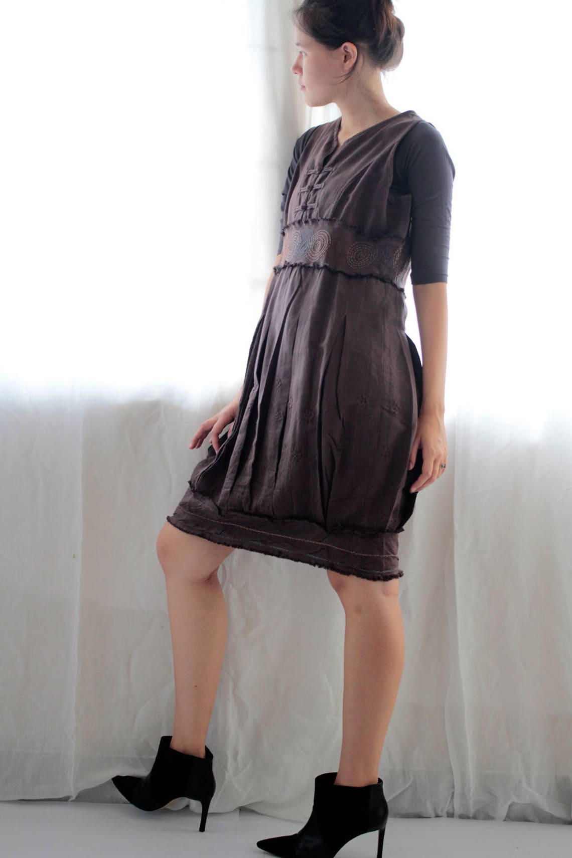 Mini Dress ... Finished With Hand Embroidery Available Only - Etsy