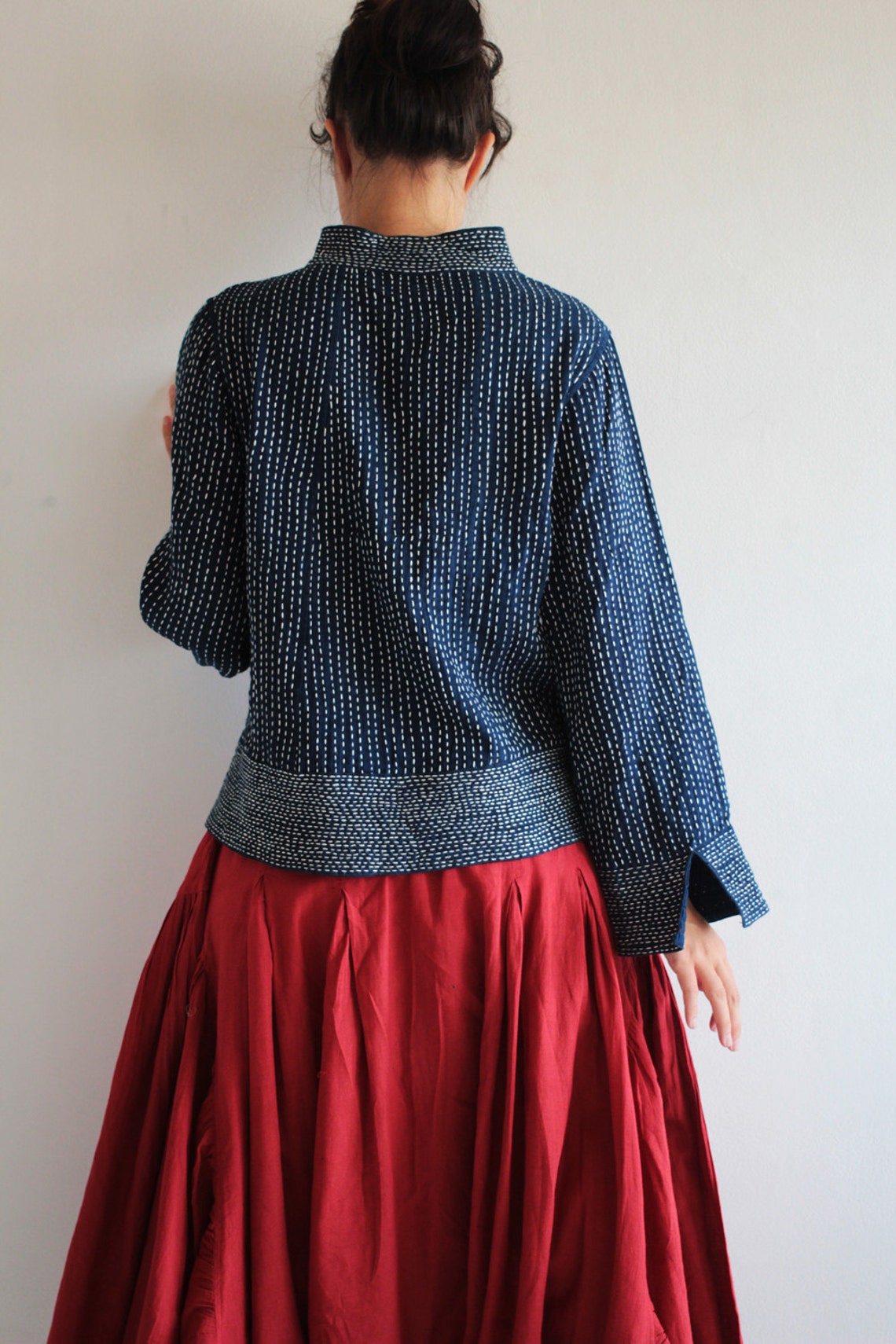 Jasmine .... main indigo broderie Blouse ... | Etsy