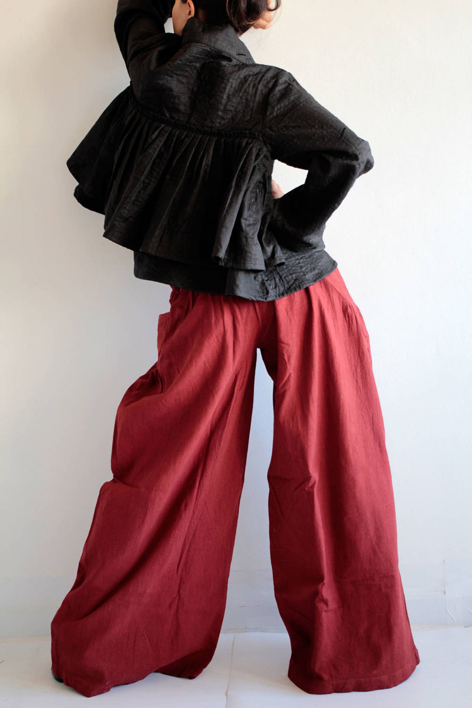 Pants Wide Leg Long Pants Custom Made Size and Color and More - Etsy