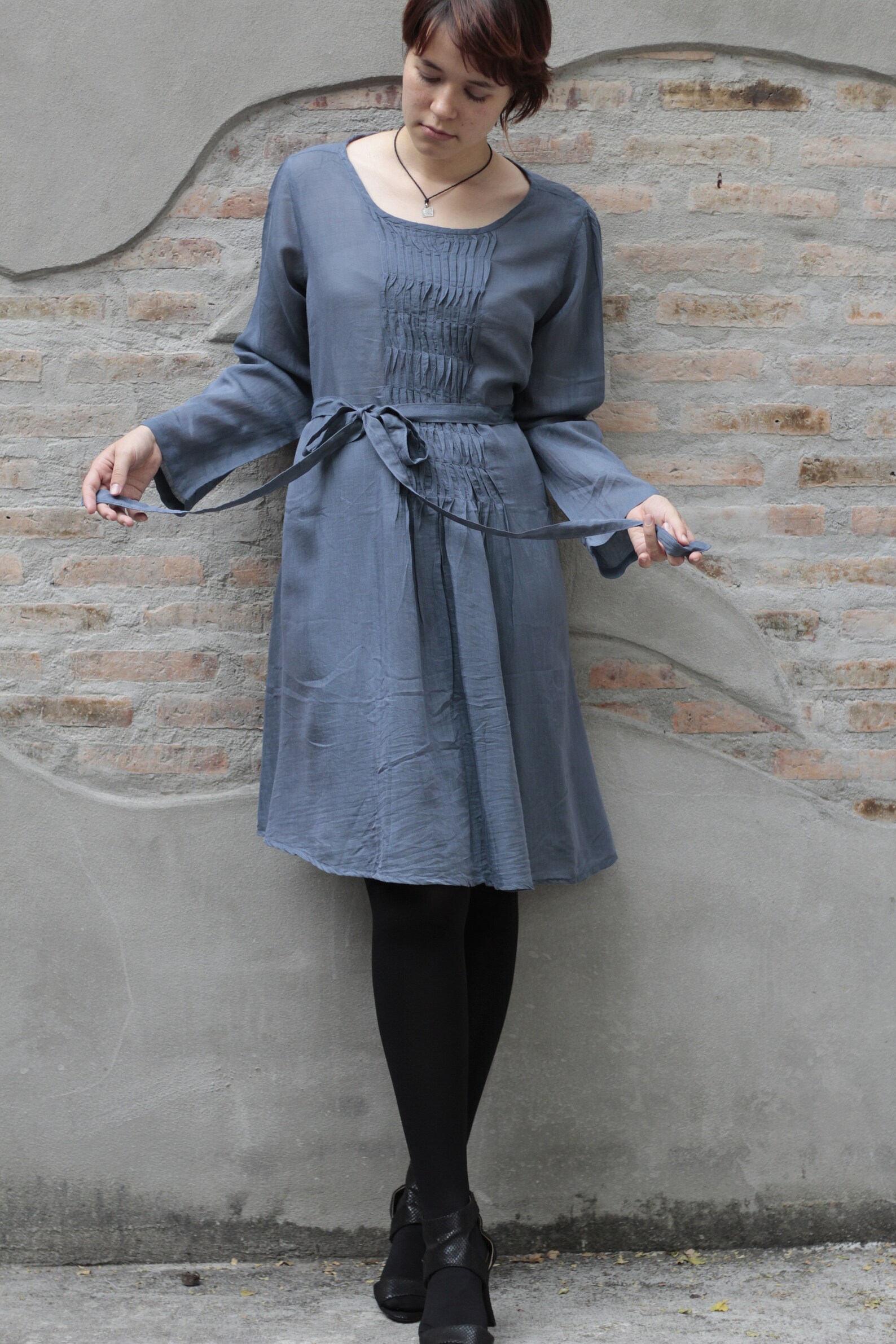 Knee Length Dress/tunic...mix Silk (one Size Fit S-L) - Etsy