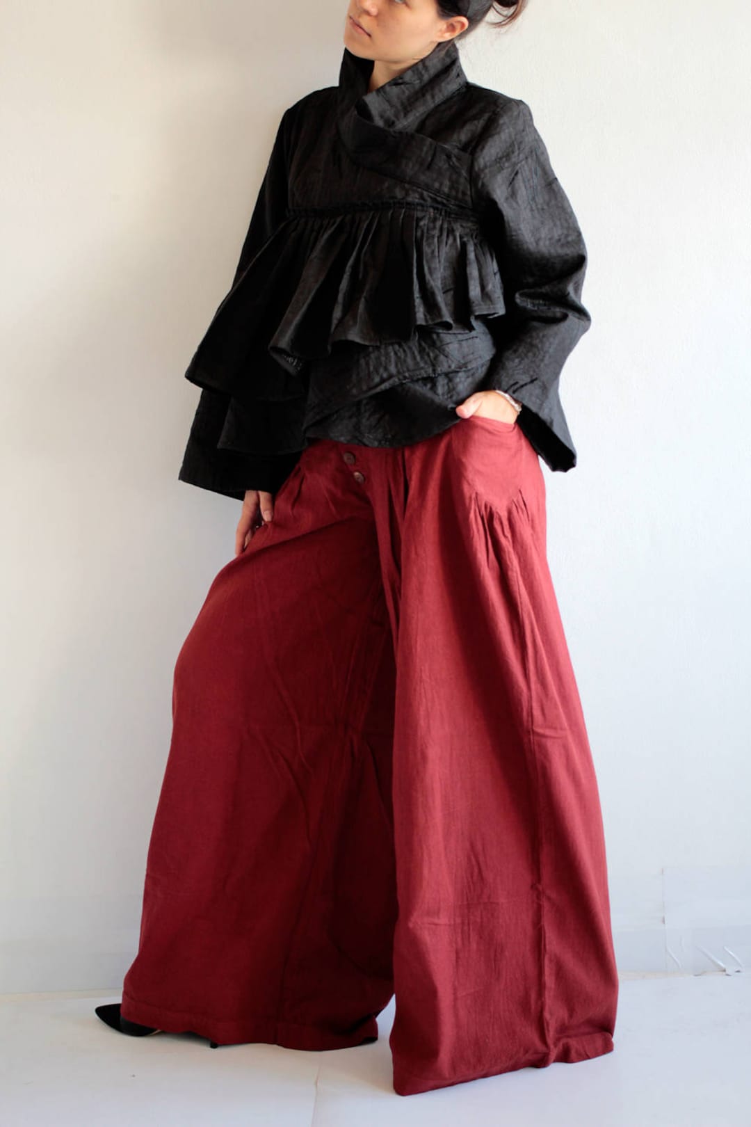 Pants Wide Leg Long Pants Custom Made Size and Color, and More ...