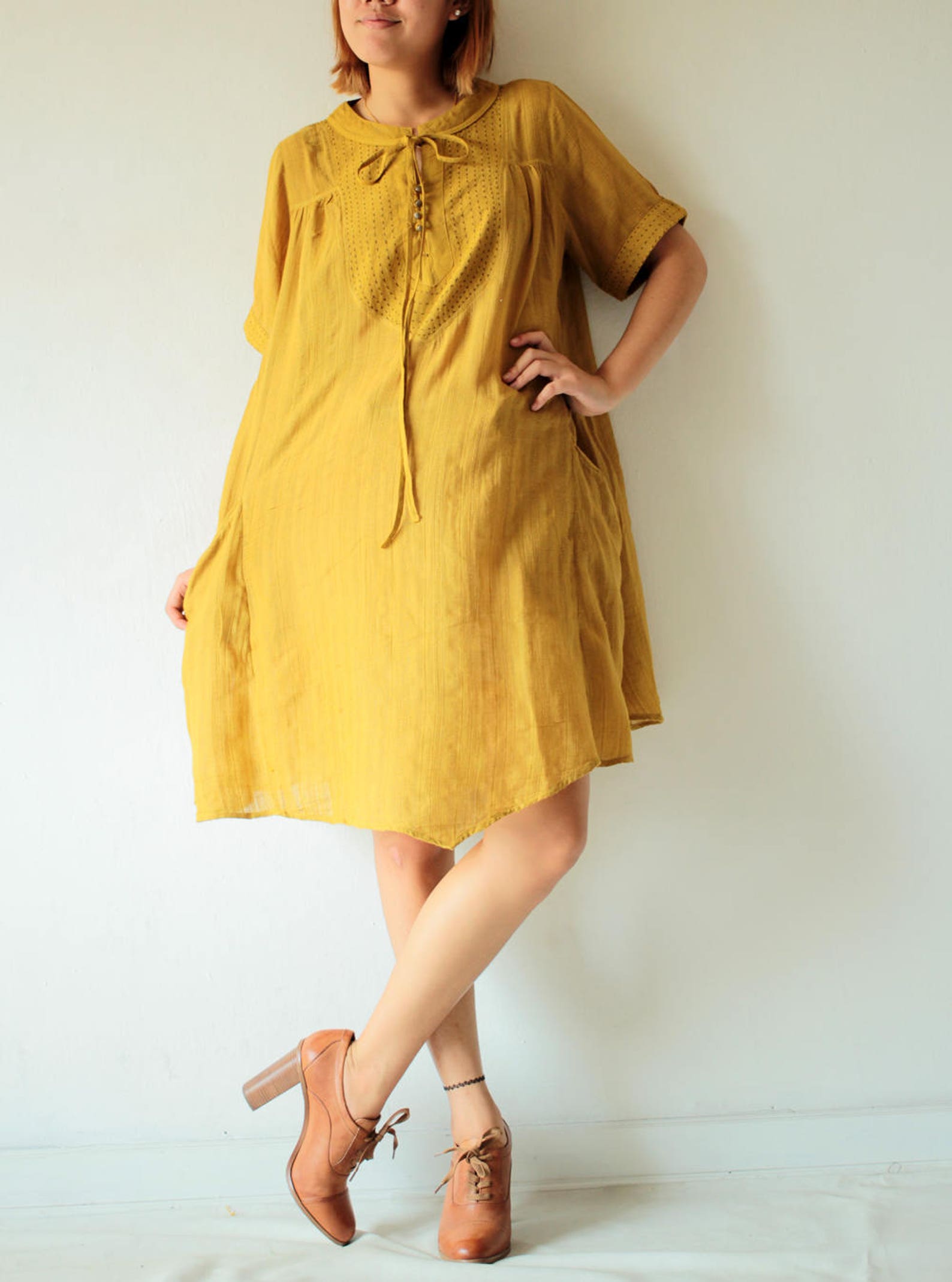 Tunic Dress Linen/ Cotton Plus Size MLXL - Etsy