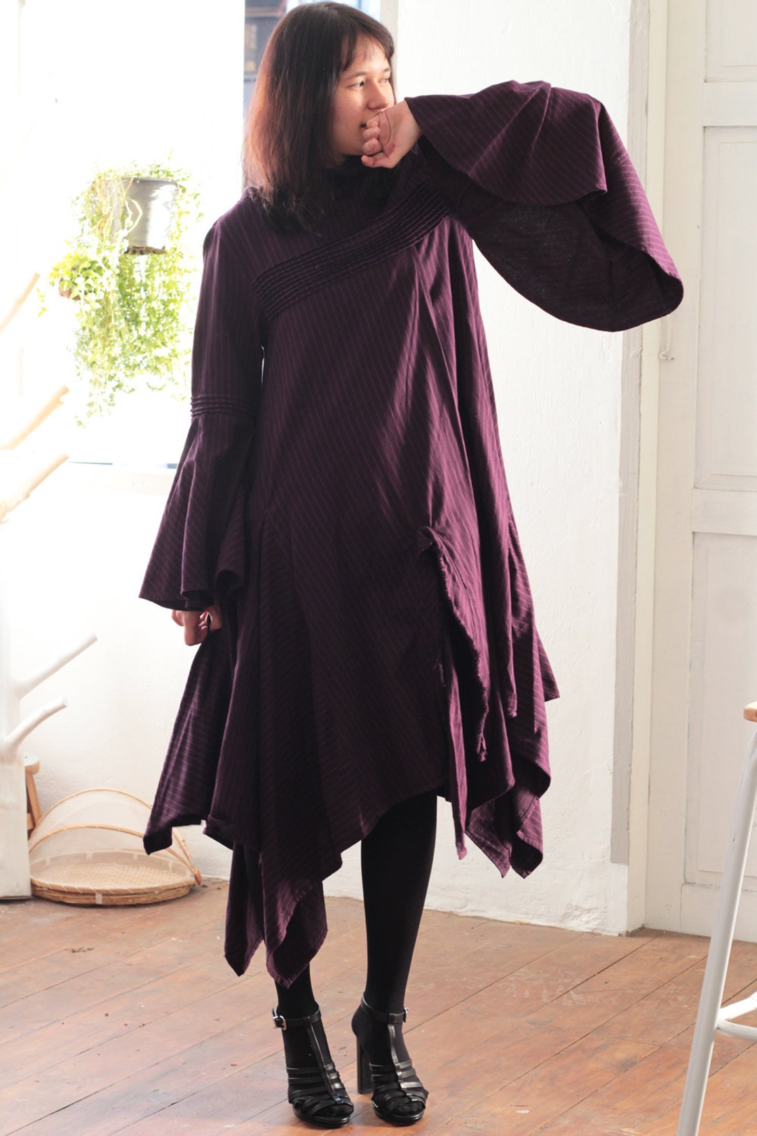 Cassandra ...... rayé robe d'hiver en tissu Taille unique - Etsy France