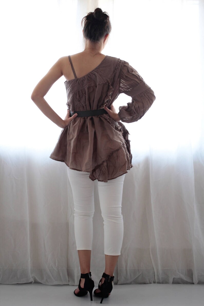 Blouse Asymmetric Funky unusual blouse... one size fit M-L | Etsy