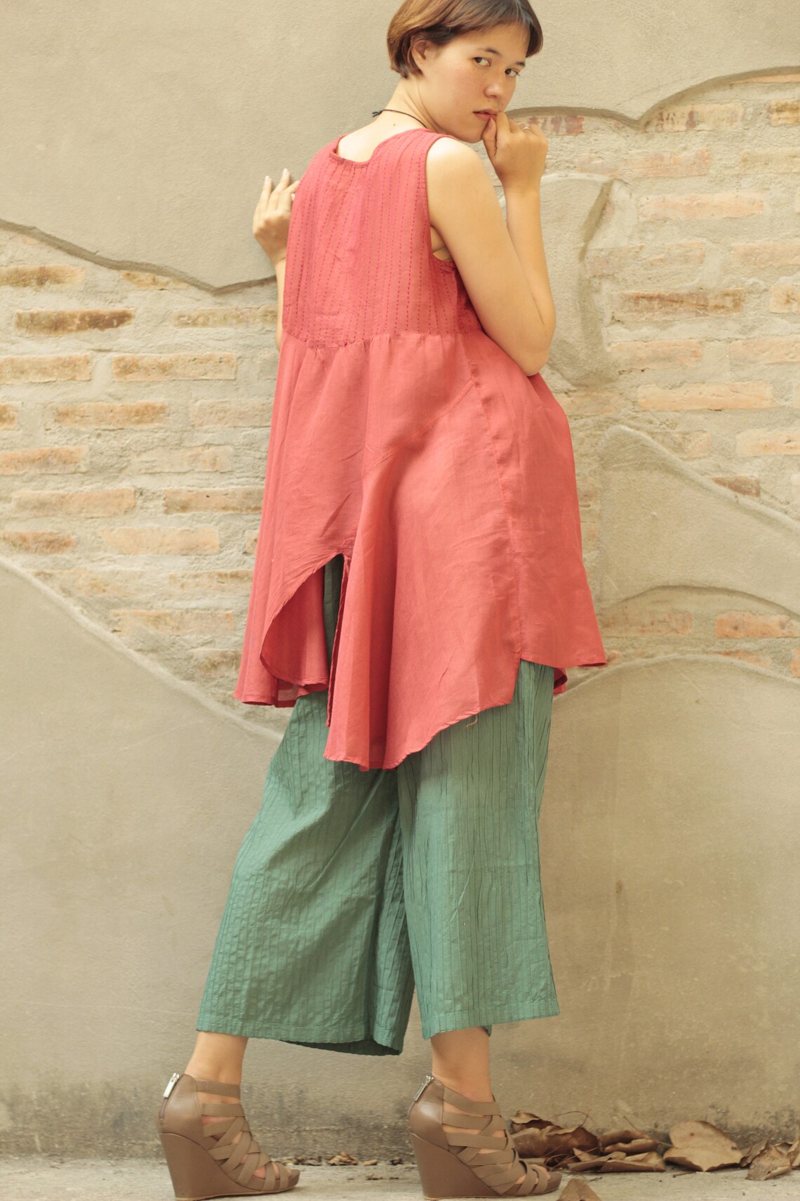 Dress/hand Embroidery Sleeve Less Tunic Blouse Colour No.7 - Etsy