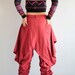 Pants..hippie Funky Pants Red gp-355...hemp/cotton Fabric 3 Sizes S-M ...